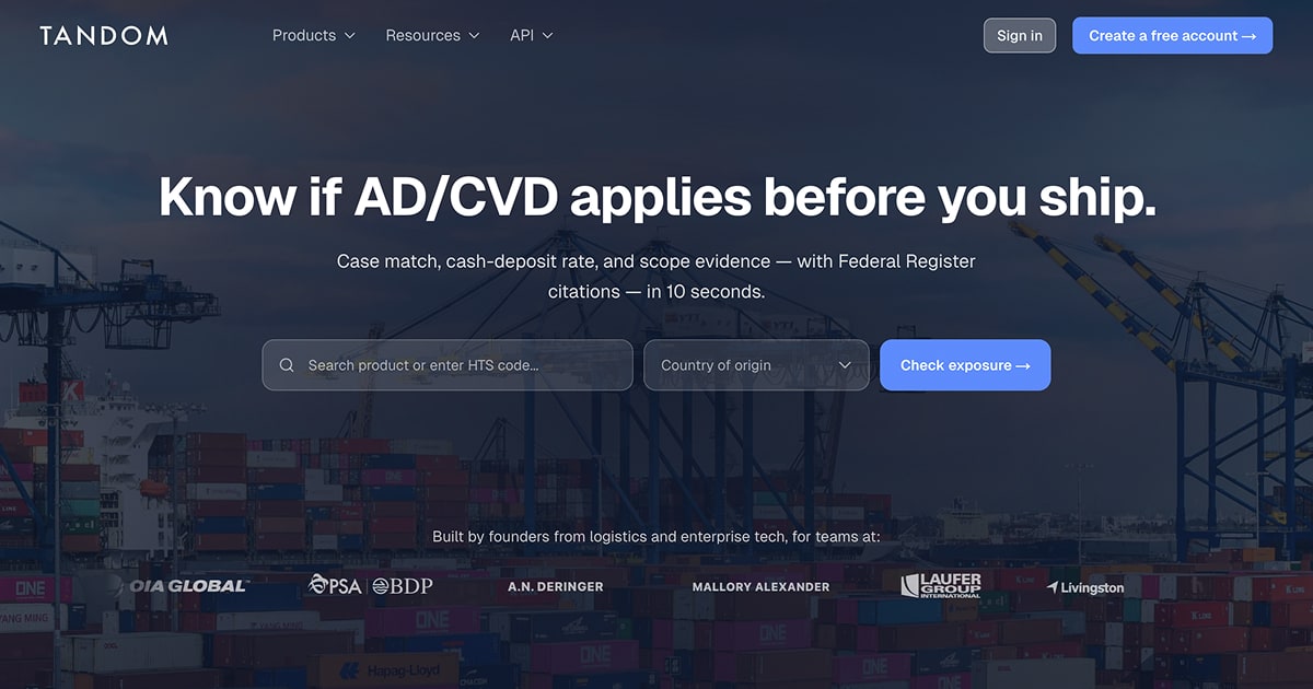 Antidumping & Countervailing Duty Lookup | Tandom AD/CVD Intelligence